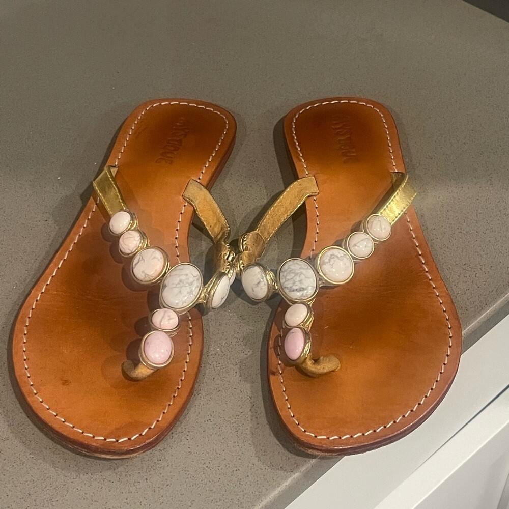 Mystique faux colored marble Pearl thong sandals US 9 - Gem