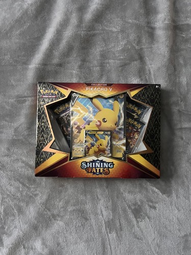 Pokemon Shining Fates Pikachu V Box Set - 4 Booster Packs - BUNDLES ...