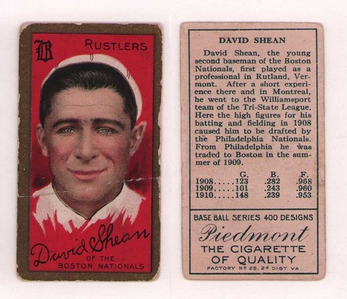1911 T205 Gold Border DAVID SHEAN Boston Rustlers Piedmont | eBay