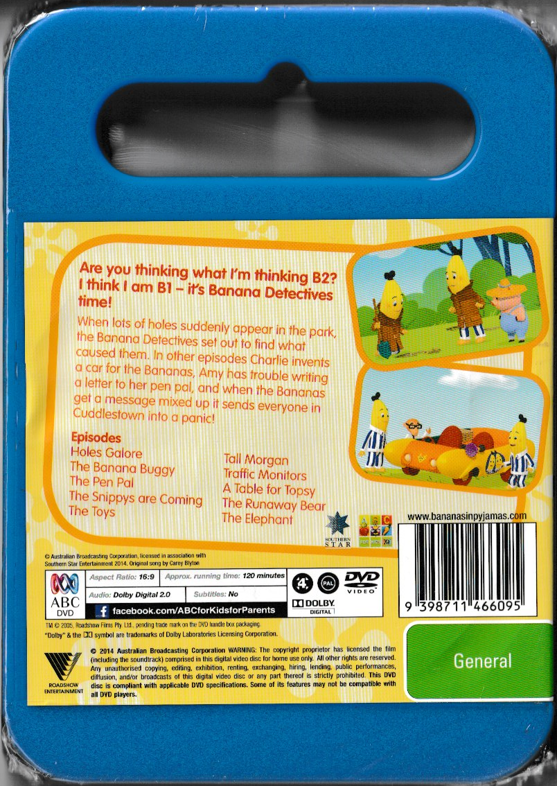 Bananas in Pyjamas Banana Detectives DVD New and Sealed Region 4 ABC ...