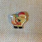 Vintage Santa With Gifts and Bag Over Shoulder Gold tone & Red Enamel ...