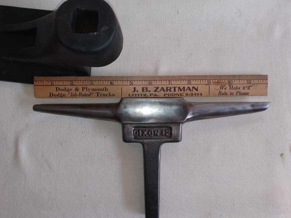 DIXON Jeweler Silversmith’s NO.12, Vintage T Stake Anvil Shape, W/Stand ...