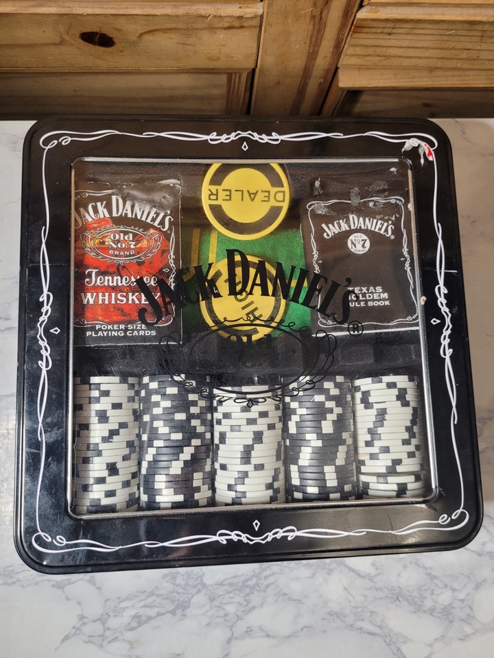 Jack Daniels Poker Collection Set - Card Game - Mat - Chips - Texas ...