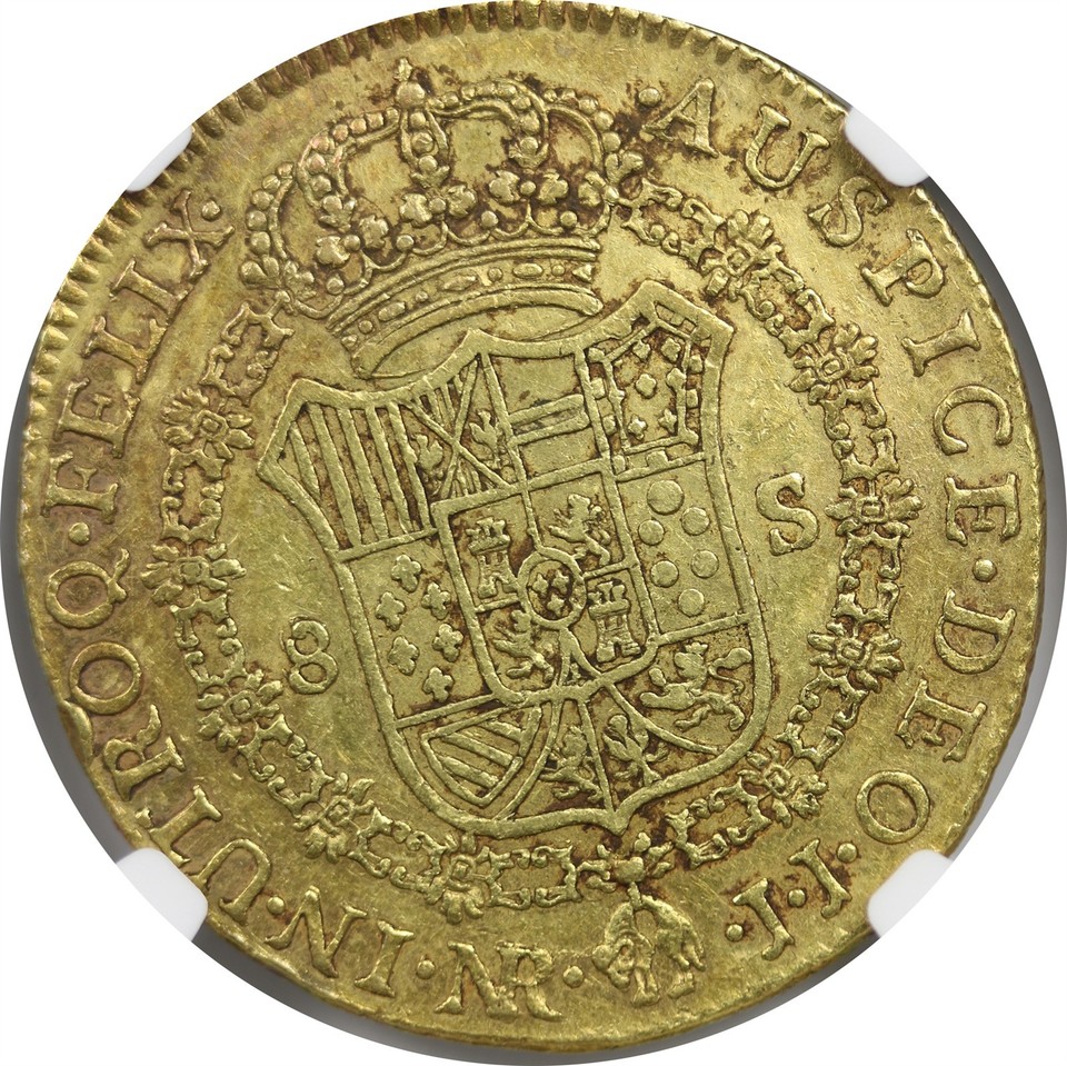 1800NR JJ Colombia Gold 8 Escudos 8E AU 53 NGC | eBay