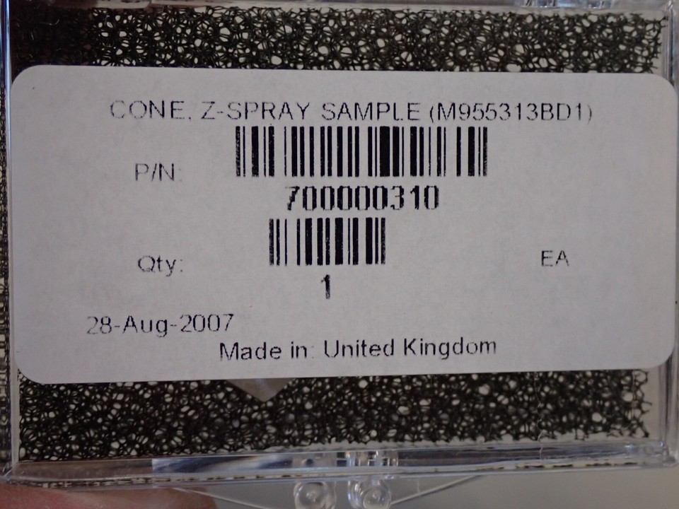 MICROMASS/WATERS Z-SPRAY SAMPLE CONE, M955313BD1 | eBay
