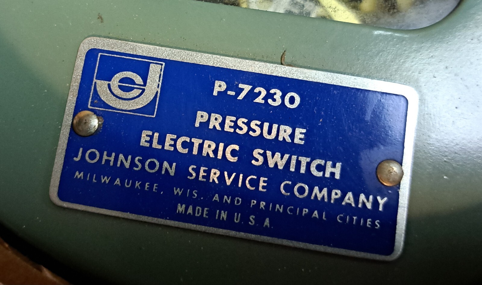 JOHNSON CONTROLS P-7230-3 PRESSURE ELECTRIC SWITCH 0-20 PSI NEW ...