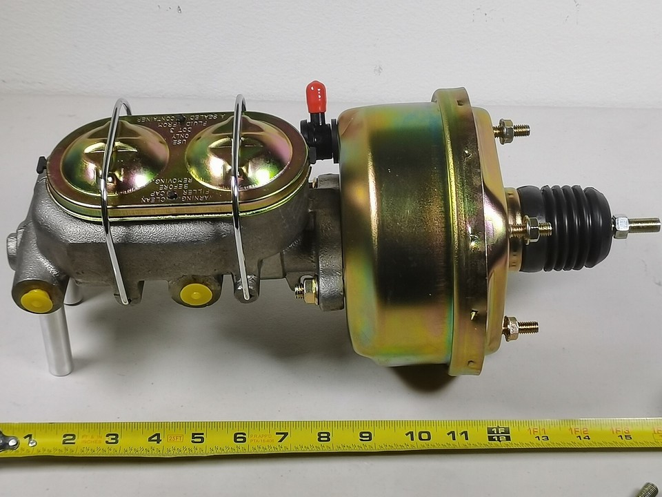 New 7" Zinc Street Rod Rat Rod Power Brake Booster w/ Bail Top Master ...