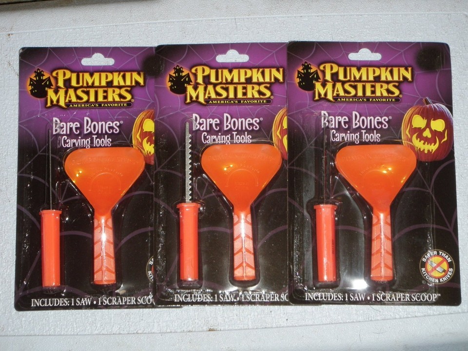 PUMPKIN MASTERS BARE BONES CARVING Tools NIP,Saw,Scraper Scoop ...