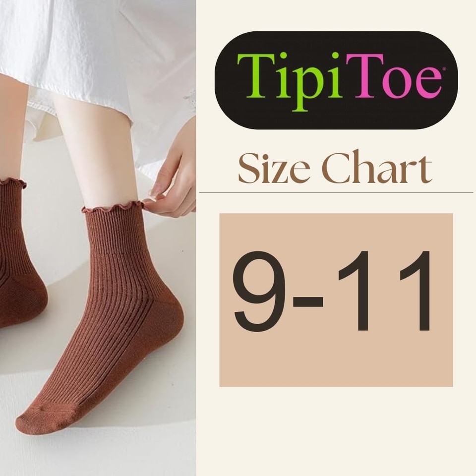 Womens 3 Pairs Solid Lettuce Edge Crew Length Ruffle Socks for Size 9 ...