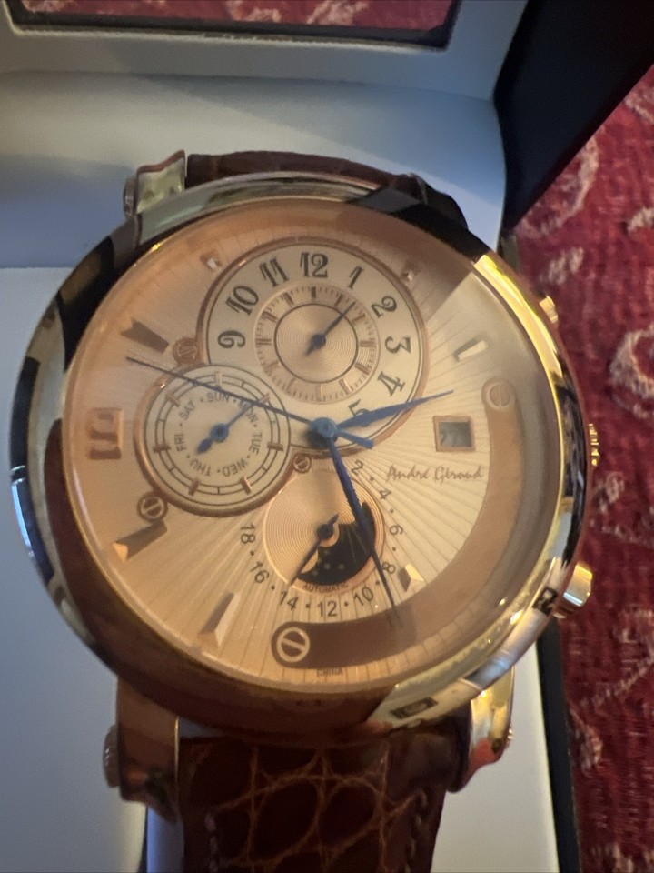 Andre' Giroud Men's Chronograph Date Mens watch with Box 🤩 | eBay