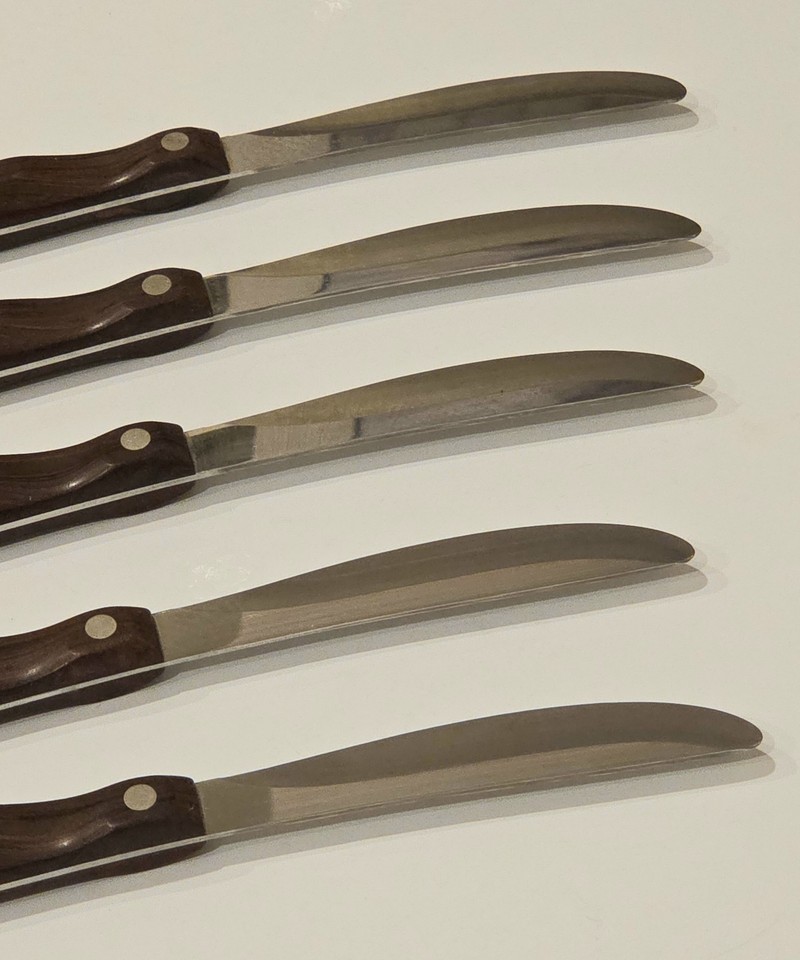 Vintage Cutco Lot of 5 #59 Table Steak Knives Knife Set Wooden Handle ...