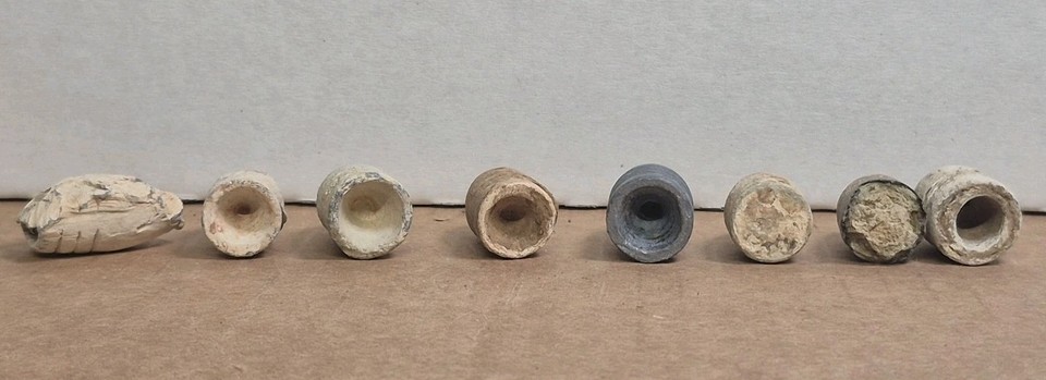 Vintage Collection Of 8 Civil War Bullets - 6 "3 Ring" 2 "2 Ring" | eBay