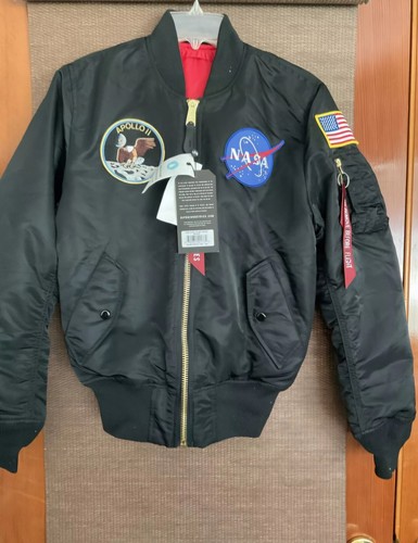 DISCONTINUED Alpha Industries men's ma-1 bomber jacket NASA Apollo ...