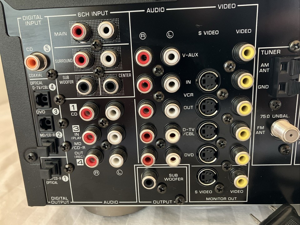 Yamaha 5.1 Dolby DTS Receiver 75 Watt Per Channel Model RX-V530 No ...