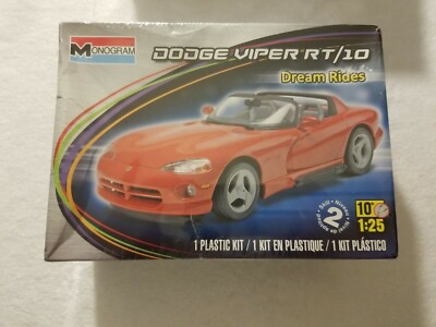 Monogram Dodge Viper RT/10 Car Model Kit 1:25 Scale Roadster With ...