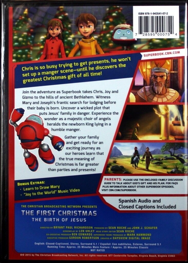 Superbook The First Christmas - The Birth of Jesus - Chris, Joy, Gizmo ...