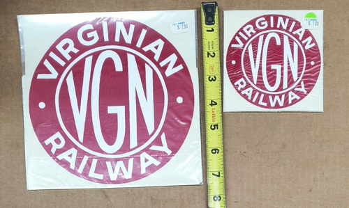 Pair of Virginian Railway Railroad Stickers Railflags Decals | eBay