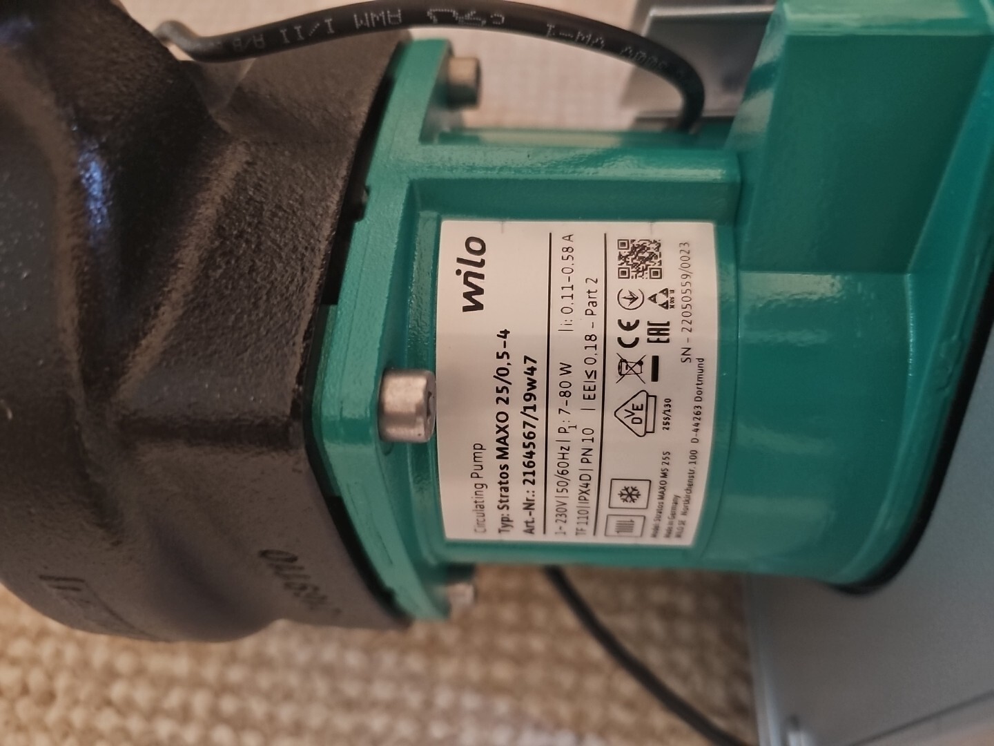 Wilo Stratos MAXO 25/0 5-4 2164567/20w43 180mm for sale online | eBay