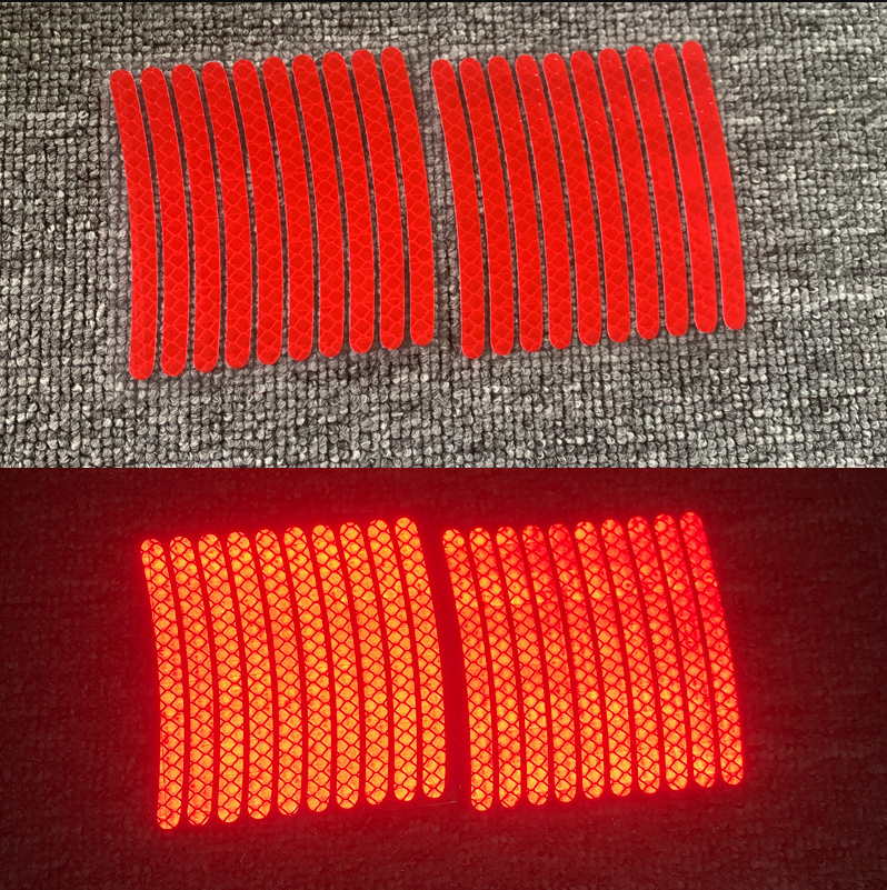 20pcs Car Wheel Hub Reflective Sticker Safety Night Rim Tire Decoration ...