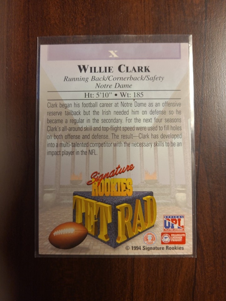 1994 Signature Rookies Tetrad Autographs #10 Willie Clark NM-MT Auto 2566/7750 | eBay