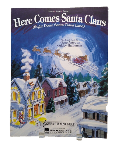 Here Comes Santa Claus Sheet Music Piano Vocal Guitar Christmas Holiday ...