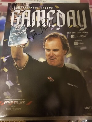 BRIAN BILLICK AUTOGRAPHED 2019 GAMEDAY MAGAZINE BALTIMORE RAVENS ...