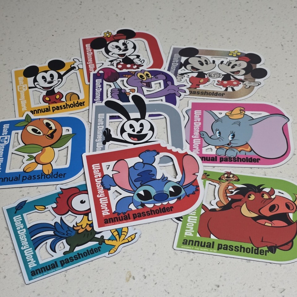 Walt Disney World Passholder Magnet Collection Of 10 ((HOMEMADE COPIES ...