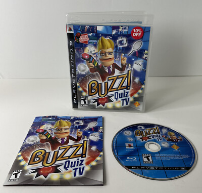 Buzz! Quiz TV (Sony PlayStation 3, PS3, 2008) *COMPLETE GAME, NO ...