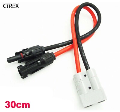 50 AMP Anderson Plug to Solar Panel Cable Y Adaptor Connector 30cm 6mm² ...