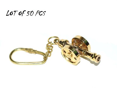 Brass Ship Cannon Key Chain Key Ring Lot of 50 Unit Nautical Key Chain ...