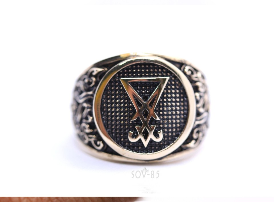 Lucifer Ring Brass Ring Sigil of Lucifer Ring Brass Jewelry Lucifer ...