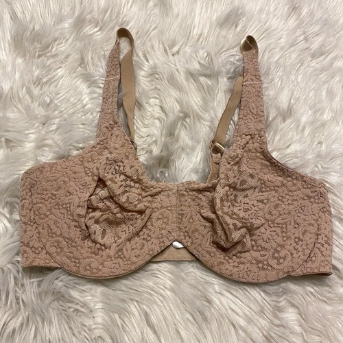 Wacoal 34D Bra Tan Underwire Halo Lace Back Closure Semi Sheer 65547 | eBay