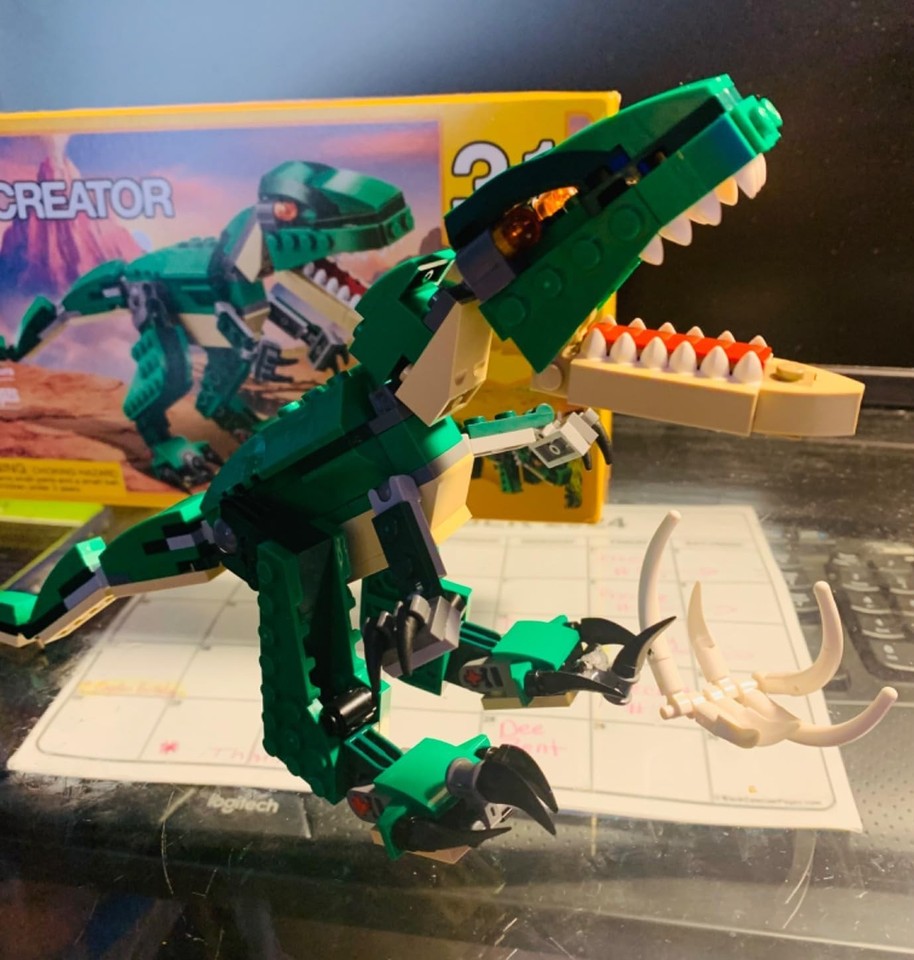 3-in-1 Mighty Dinosaur Building Toy Set T. Rex, Triceratops ...