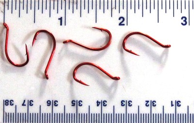 100 GT Red Chrome Octopus Fish Fishing Hooks size 4 - 100 hooks | eBay