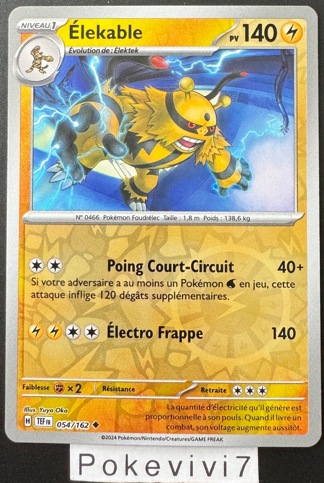 Carte Pokemon ELEKABLE 054/162 Reverse EV5 Ecarlate et Violet 5 TEF FR ...