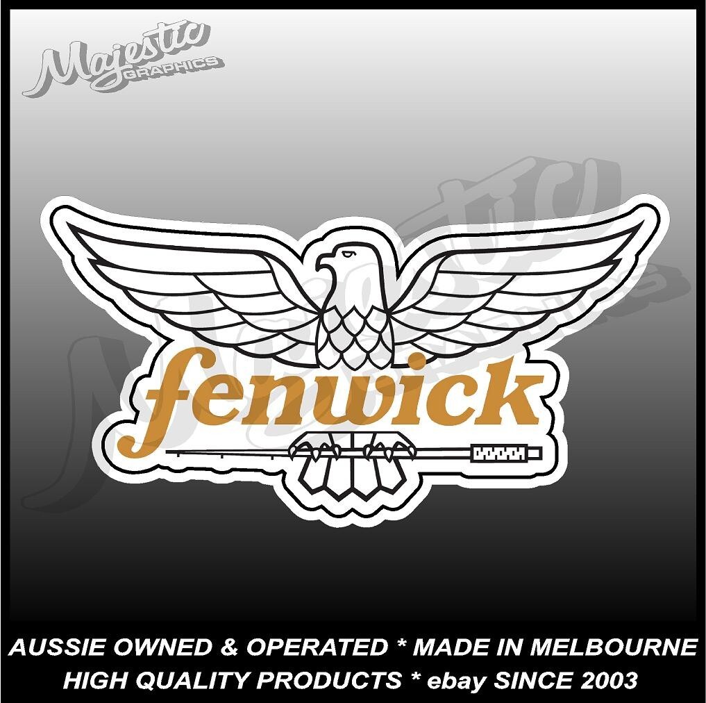 FENWICK - 208mm x 110mm - FLY RODS - DECAL / STICKER | eBay