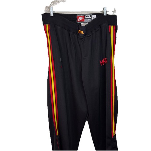Nike Atlanta Hawks Pants Mens 2XL Black Warm Up Track Joggers ...