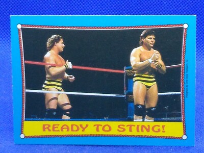 1987 Topps WWF Killer Bees Wrestling Card Ready to Sting #62 Ringside ...