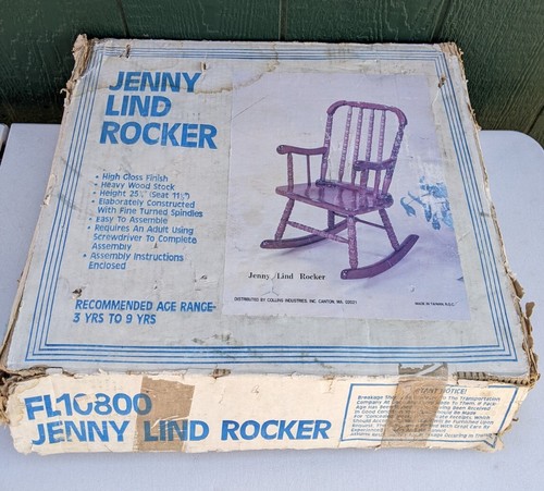 VTG 80s Wooden Jenny Lind Style Kids Rocker Rocking Chair Ages 3-9 NOS ...