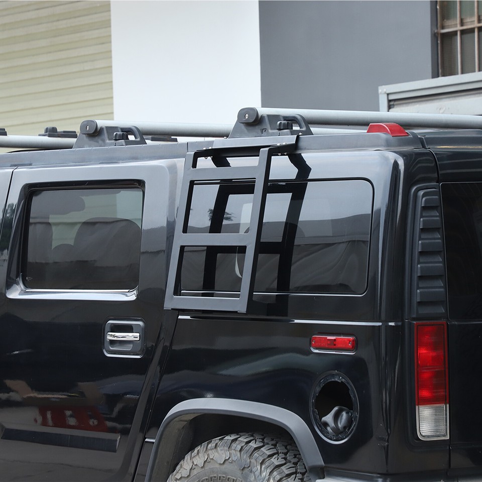 Black Aluminum Alloy Left Rear Window Ladder Rack For Hummer H2 2003 ...