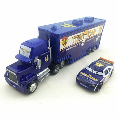 Set of 2 Disney Pixar Cars McQueen Film NO.4 Tow Cap 4# Truck Diecast ...