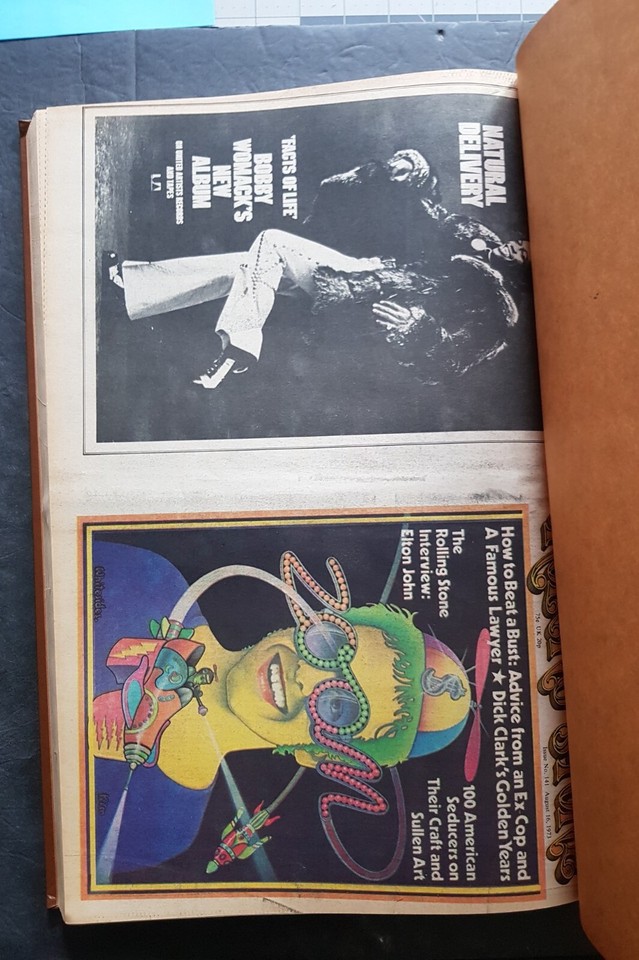 Rolling Stone Magazine Bound Volume Issues 136 June 7,1973-141 August ...
