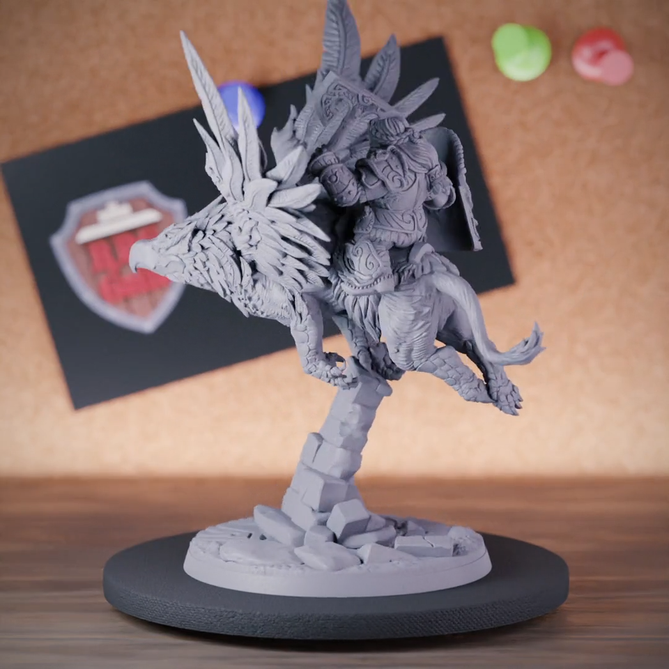 Gryphon Female Dwarf Warrior Miniature Dungeons and Dragons Mini DnD 5e ...
