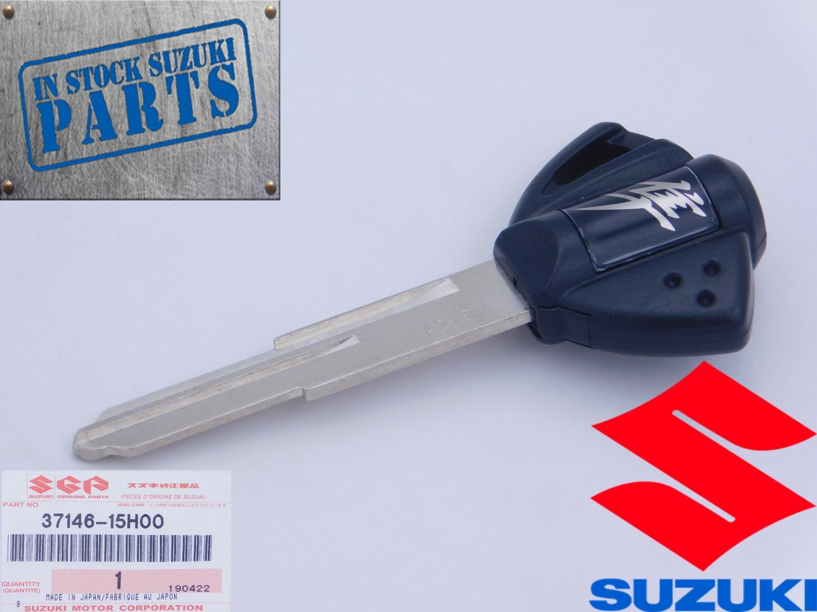 NEW 2008 - 2019 SUZUKI HAYABUSA GSX1300R OEM LOGO IGNITION KEY BLANK ...