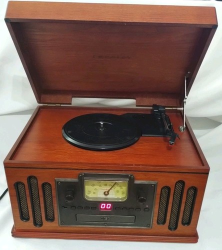Crosley CR704 Record Player Director CD Cassette Turntable AM/FM Radio ...