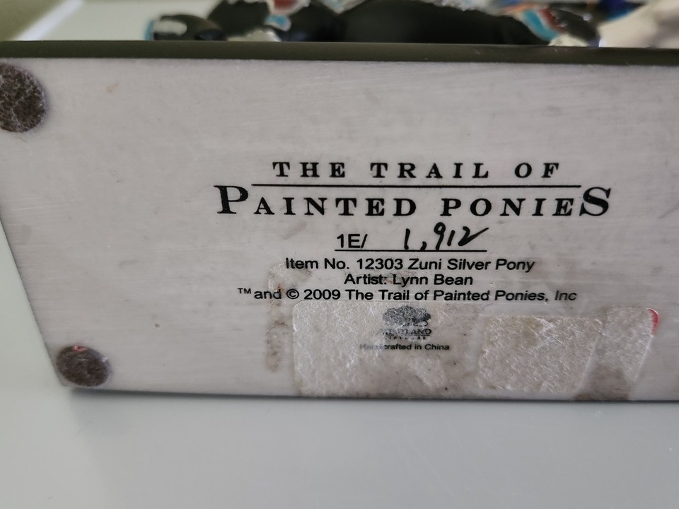 Trail Painted Ponies #12303 ZUNI SILVER PONY Artist Lynn Bean | eBay
