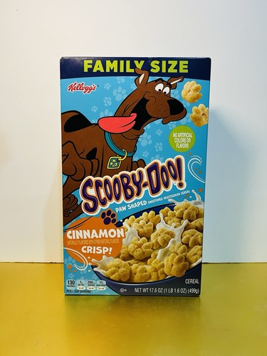🔴 New Kellogg's Scooby-Doo Cinnamon Crisp Paw Sweetened Shaped Cereal ...