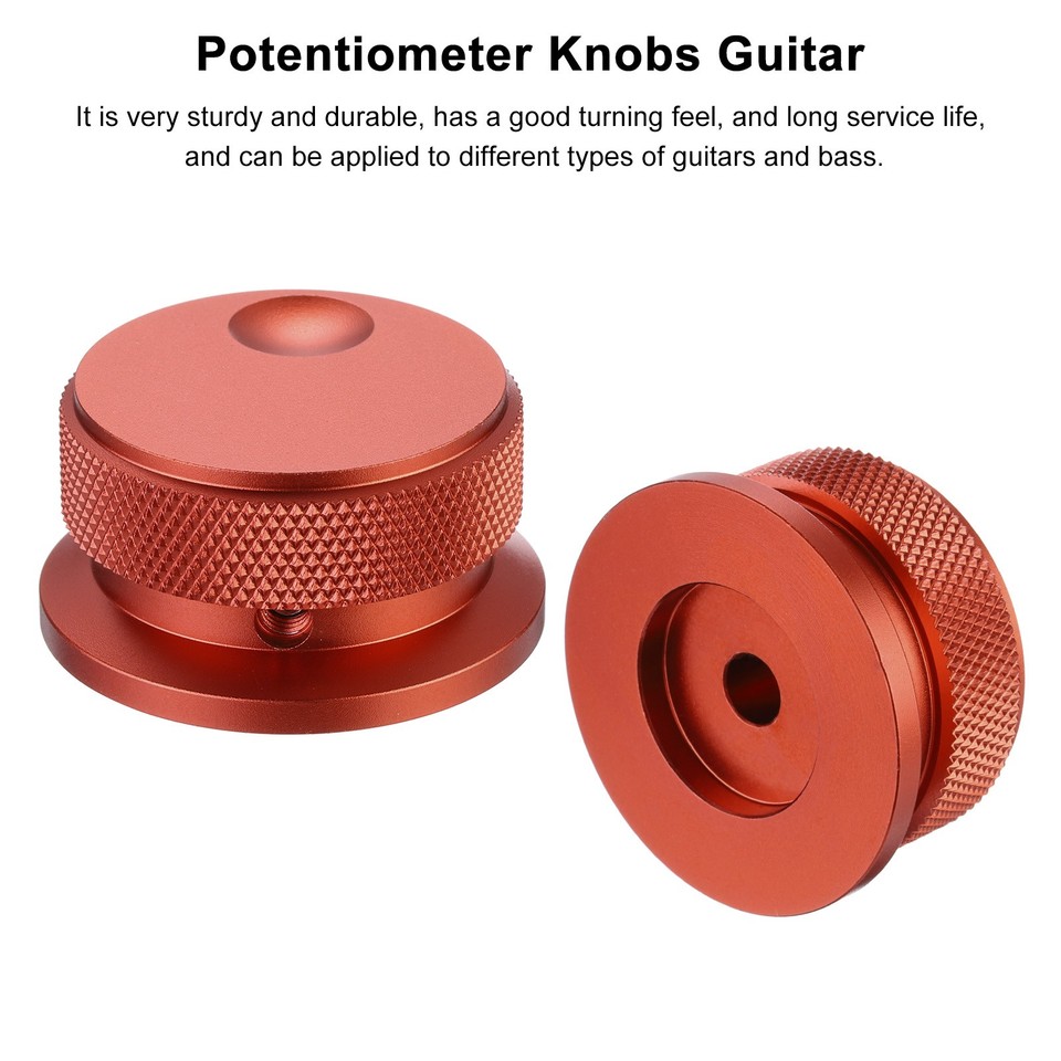 Aluminium Potentiometer Knobs 1/4"x1.5" Volume Tone Control Knobs Red ...