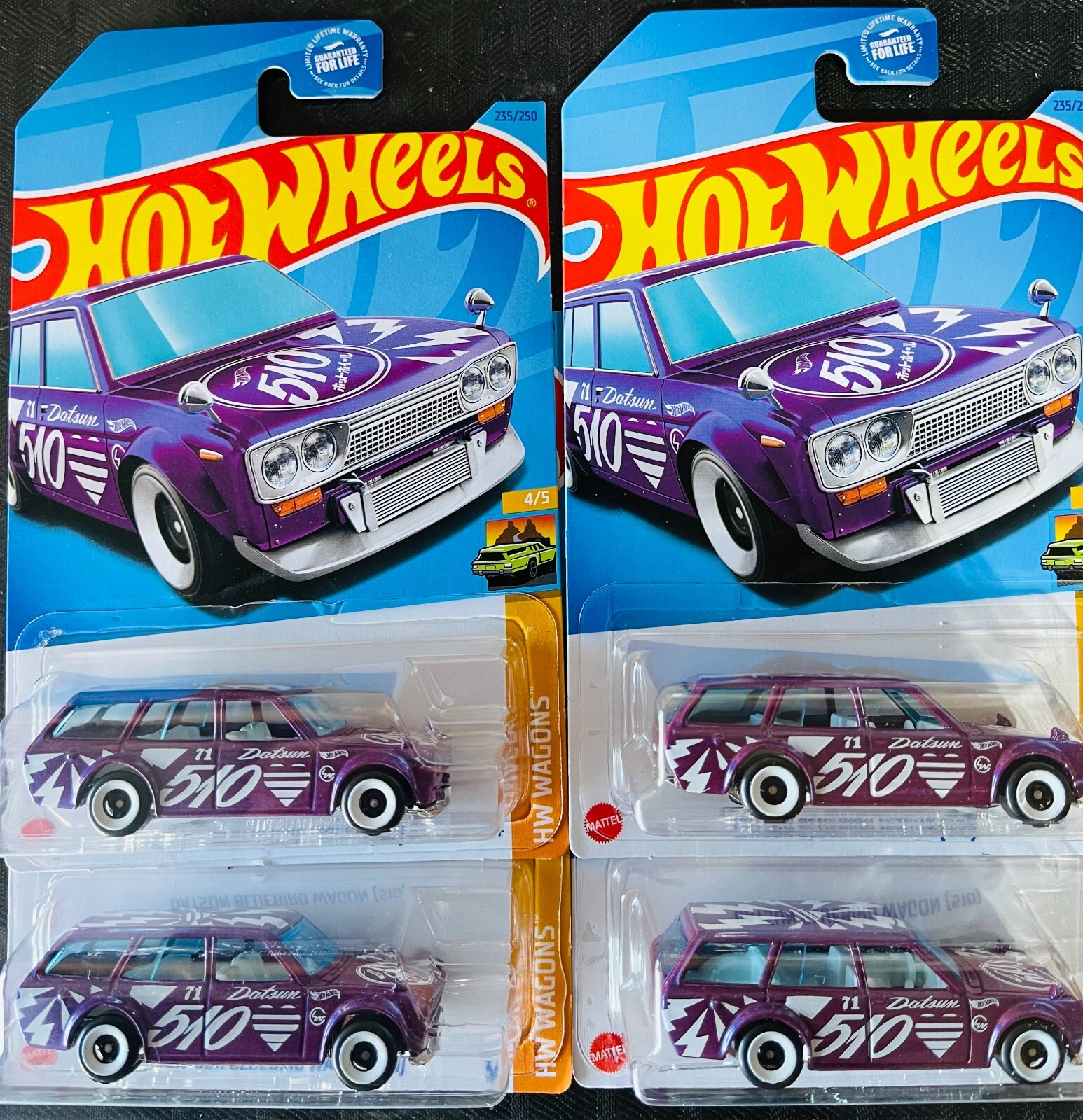 Hot Wheels - Datsun Bluebird 510 Wagon Purple #235 235/250 - (lot of 4 ...