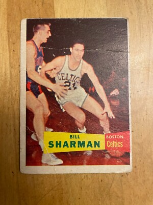 1957 TOPPS BILL SHARMAN ROOKIE BASKETBALL CARD | eBay